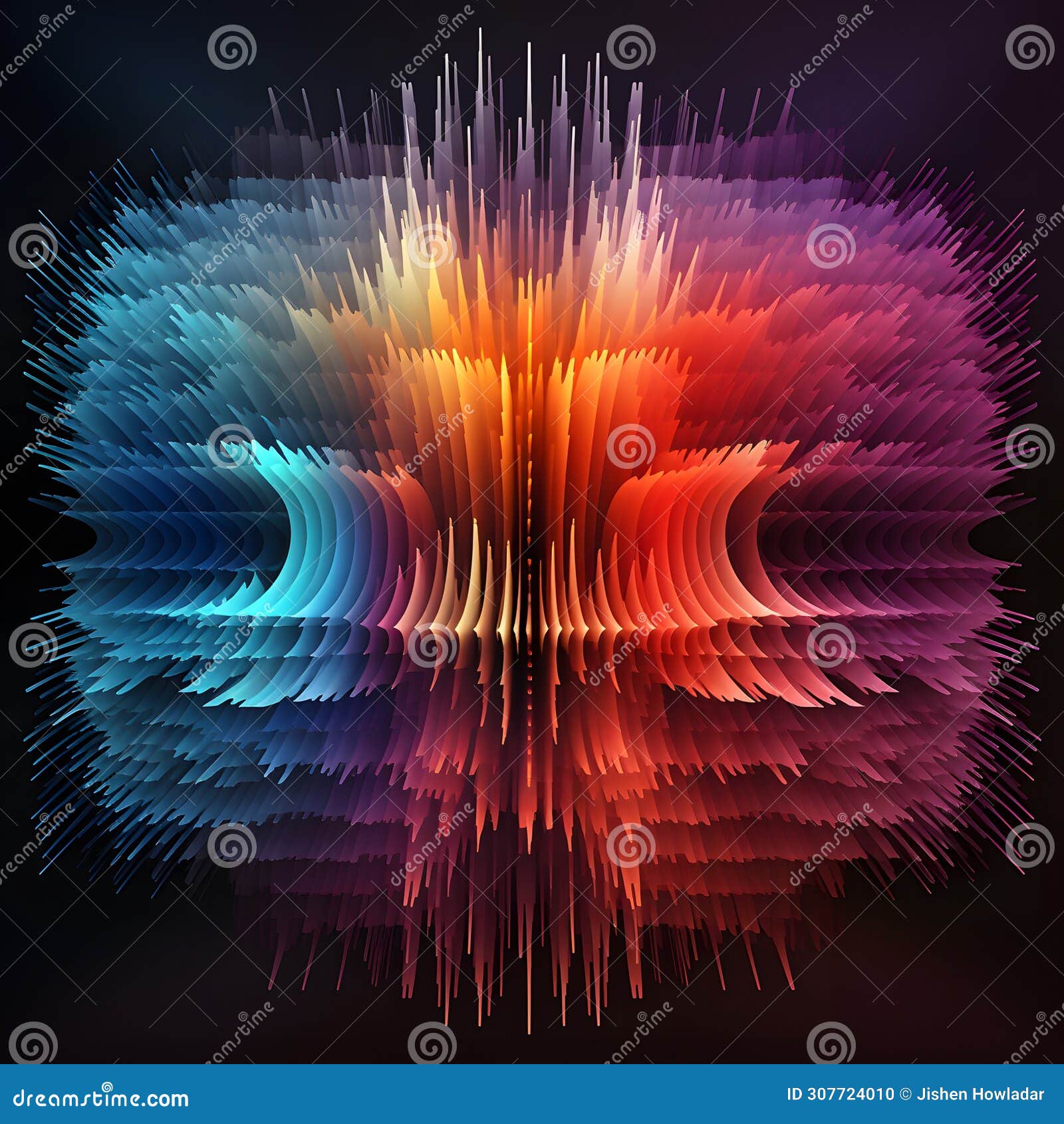 Abstract Shapes and Patterns To Convey Amplitude Variations Stock ...