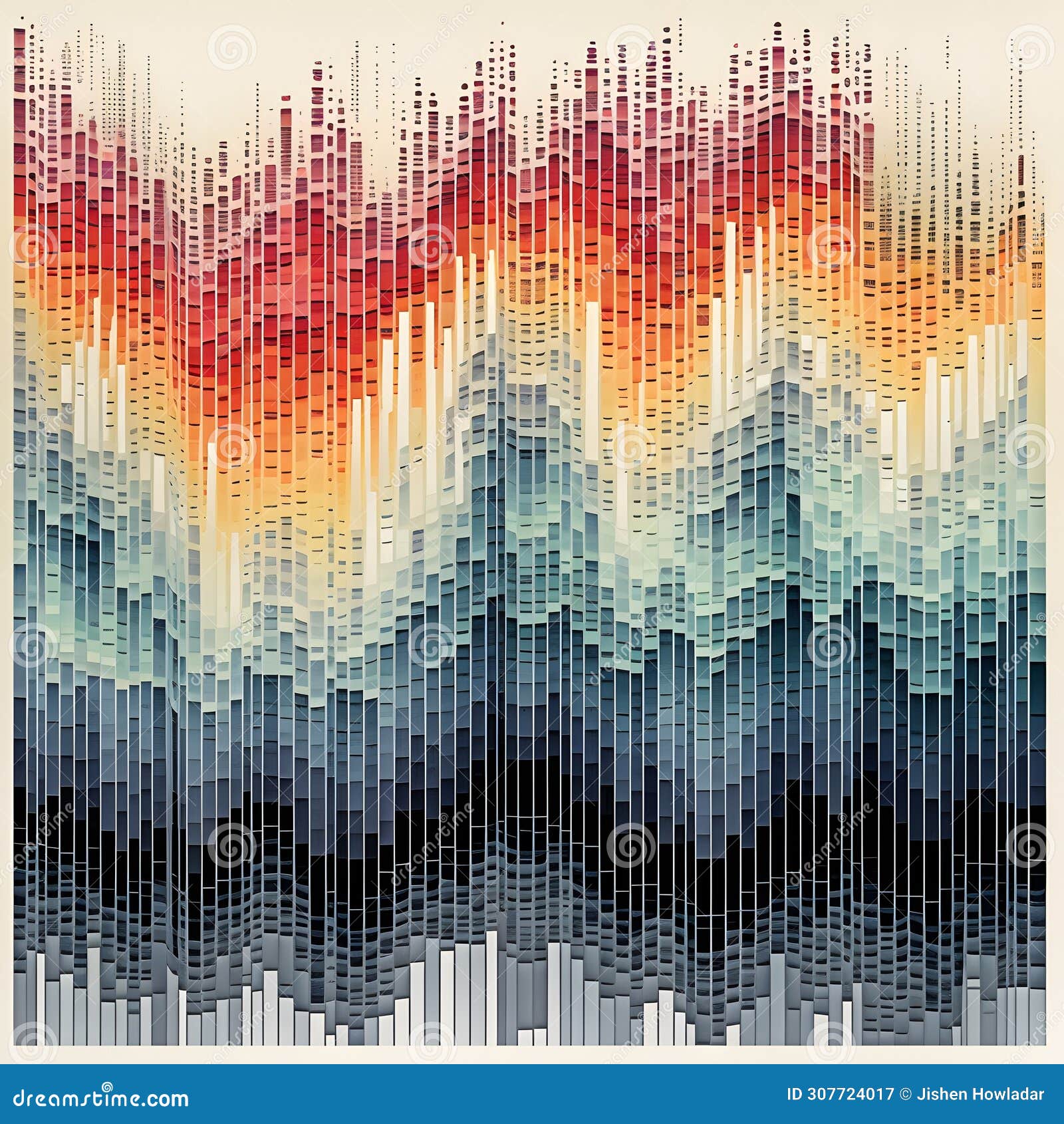 Abstract Shapes and Patterns To Convey Amplitude Variations Stock Illustration - Illustration of ...