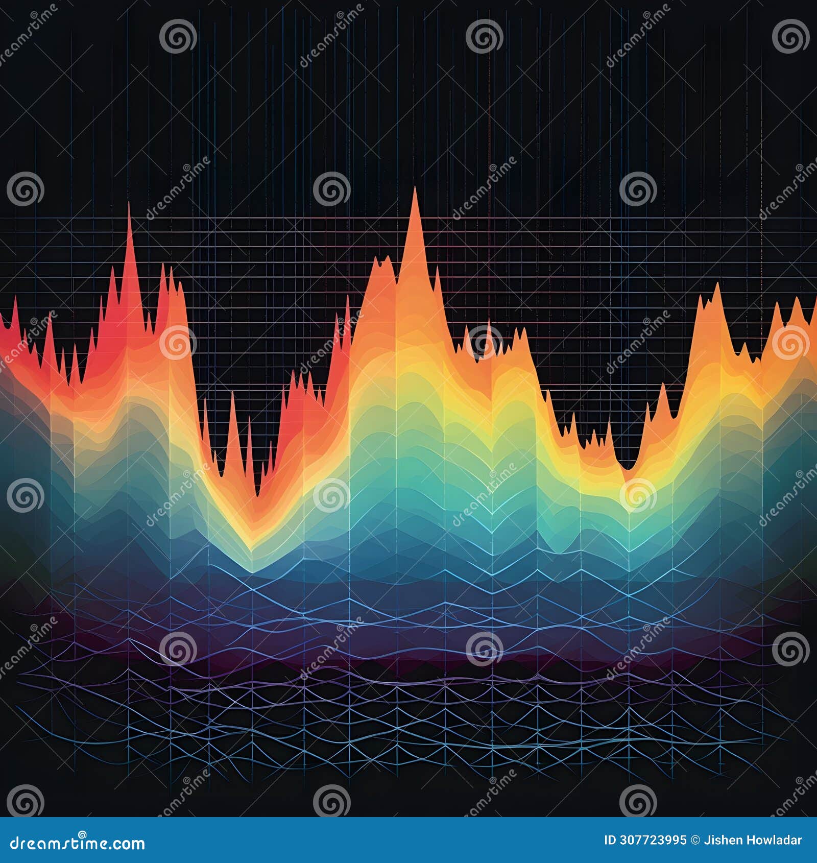 Abstract Shapes and Patterns To Convey Amplitude Variations Stock Illustration - Illustration of ...