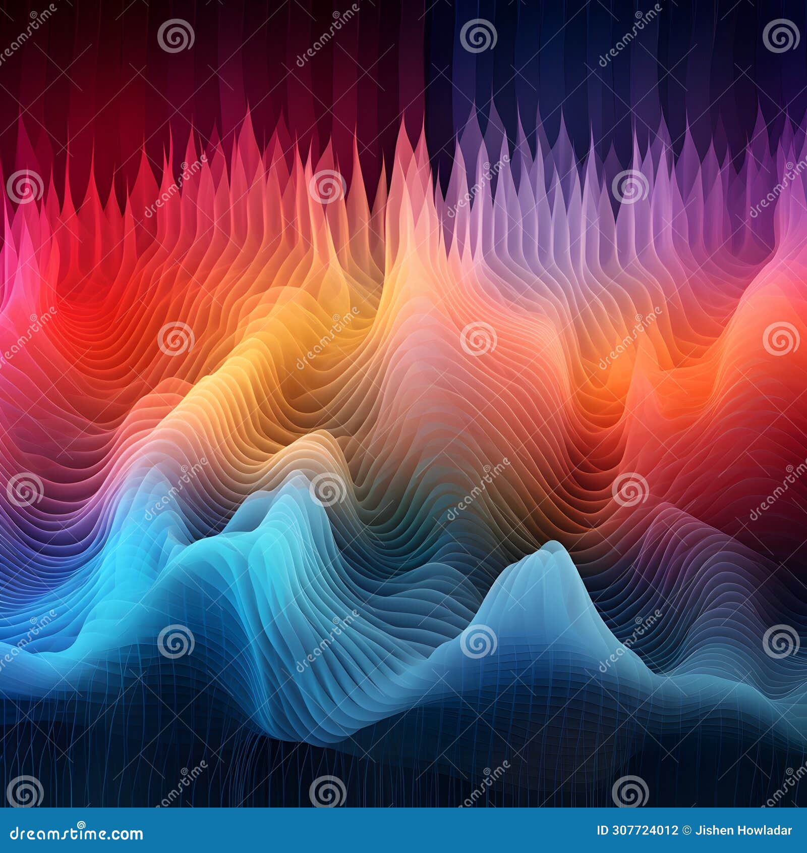 Abstract Shapes and Patterns To Convey Amplitude Variations Stock Illustration - Illustration of ...