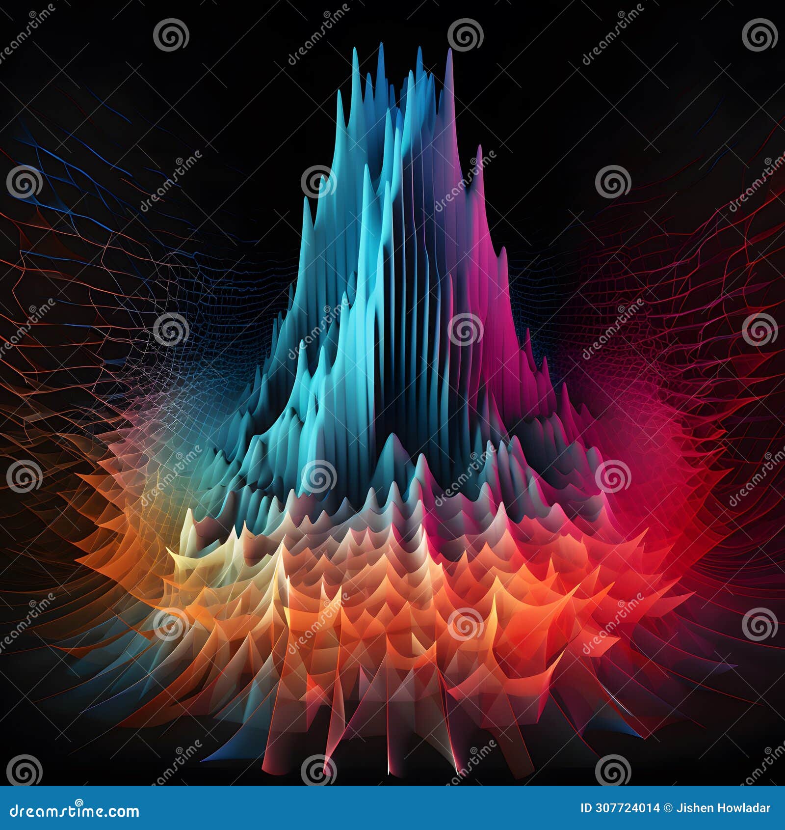 Abstract Shapes and Patterns To Convey Amplitude Variations Stock ...