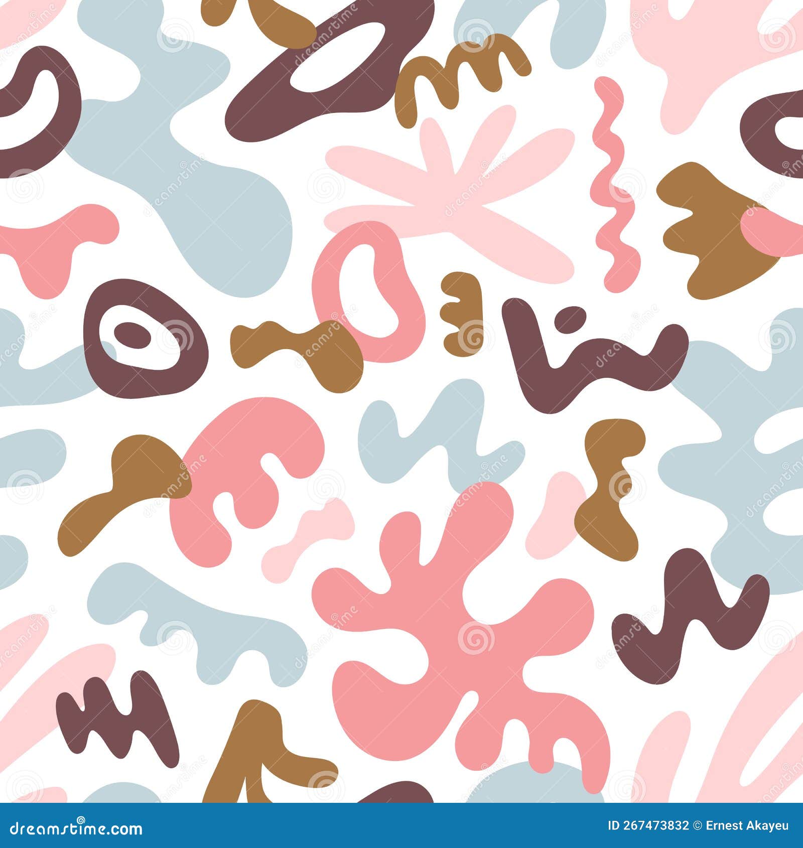 Abstract Shapes, Seamless Pattern. Background Design, Repeating Print ...