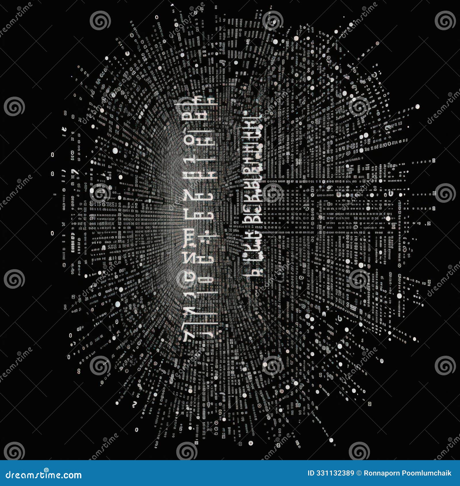 Abstract Shapes in Text, ASCII Art Style Stock Image - Image of data ...