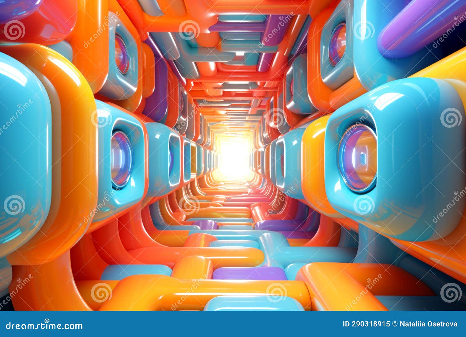 Abstract Shapes, Visual Aesthetic. AI Algorithms Transforming Data into ...