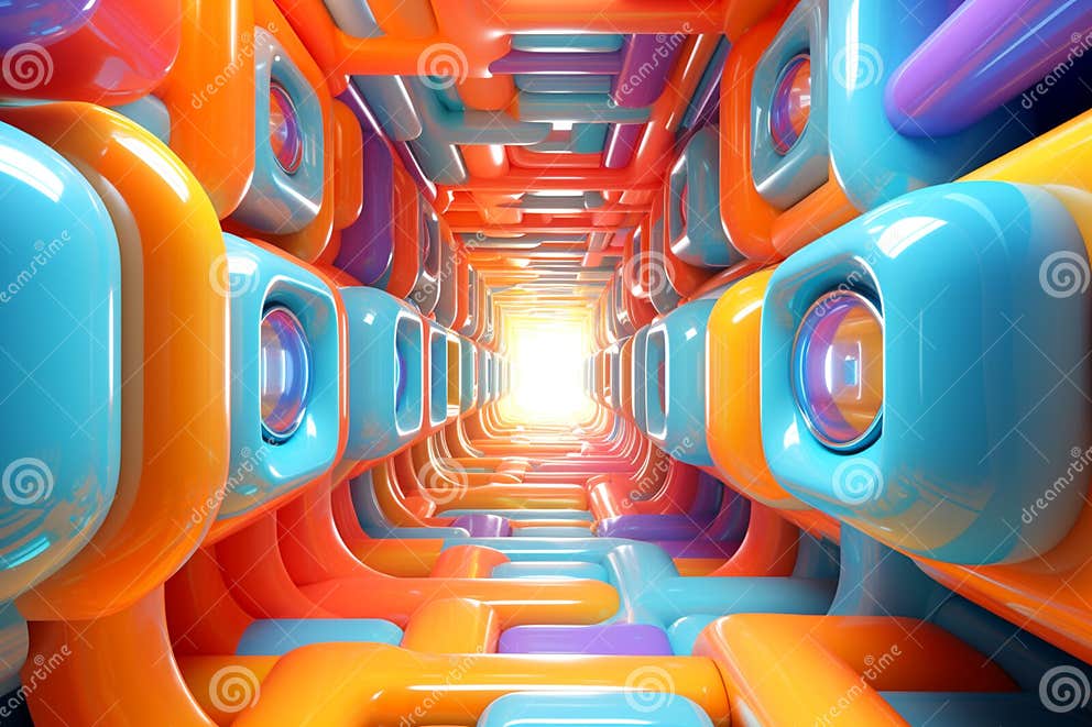 Abstract Shapes, Visual Aesthetic. AI Algorithms Transforming Data into ...