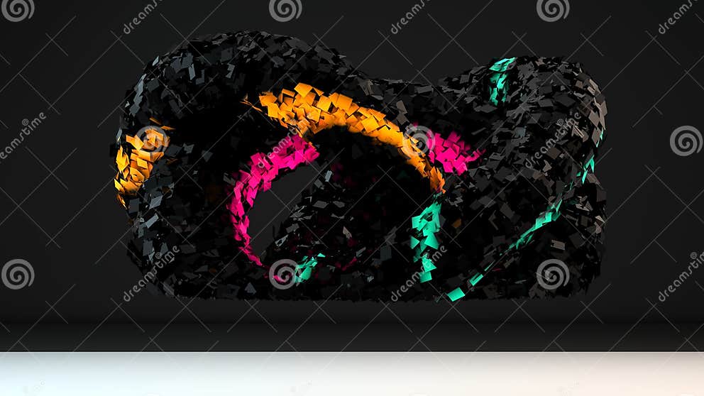 Abstract SHATER 3D OBJECT stock illustration. Illustration of color ...
