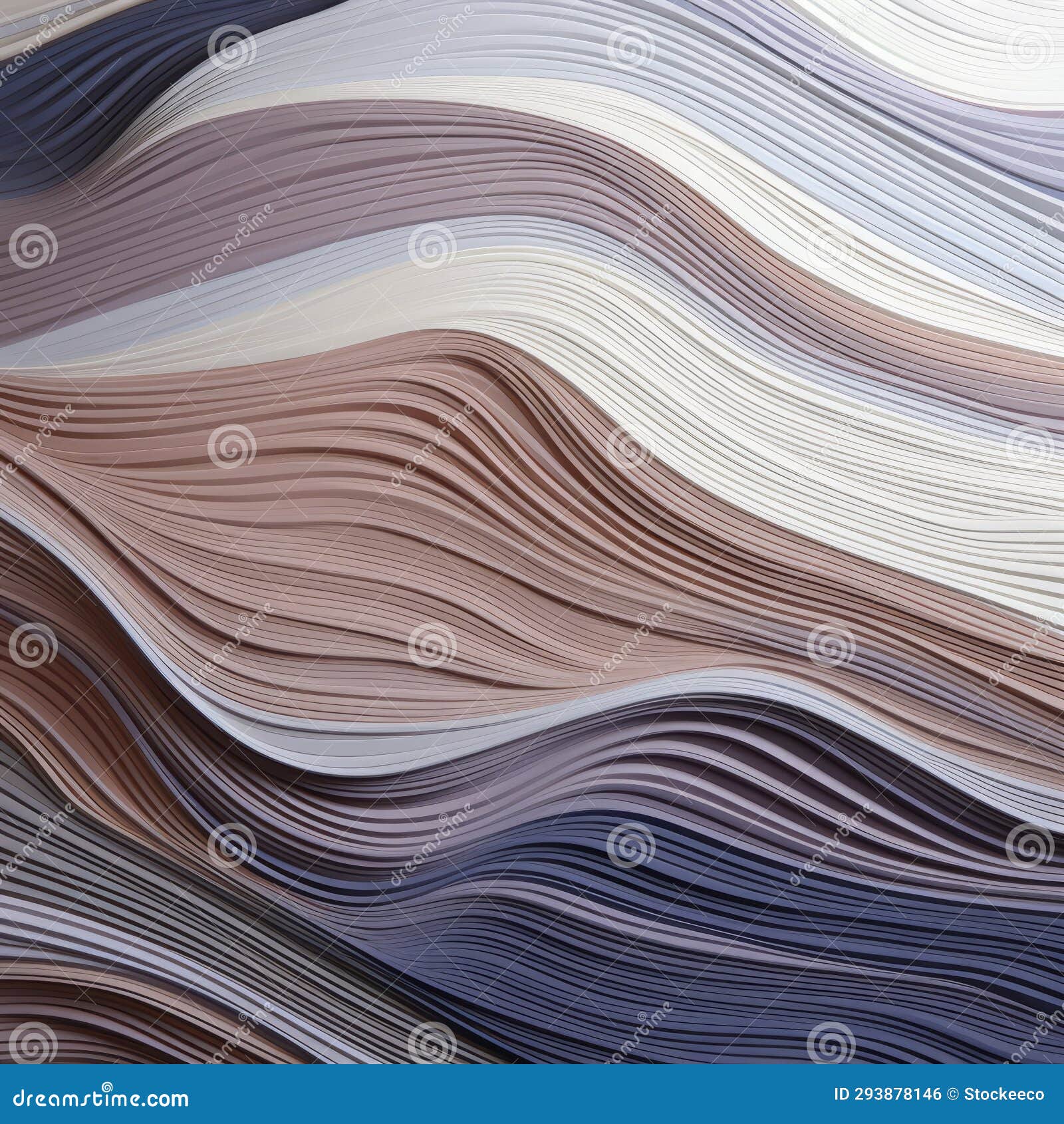 Organic Forms: Colored Paper Waves with Muted Earth Tones Stock ...