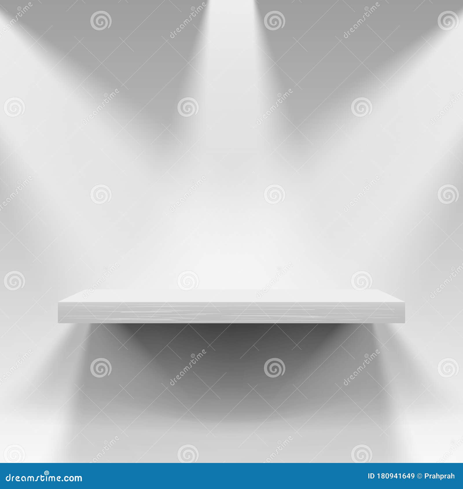 Abstract Shelf with Shadow of Three Spotlights Stock Vector ...