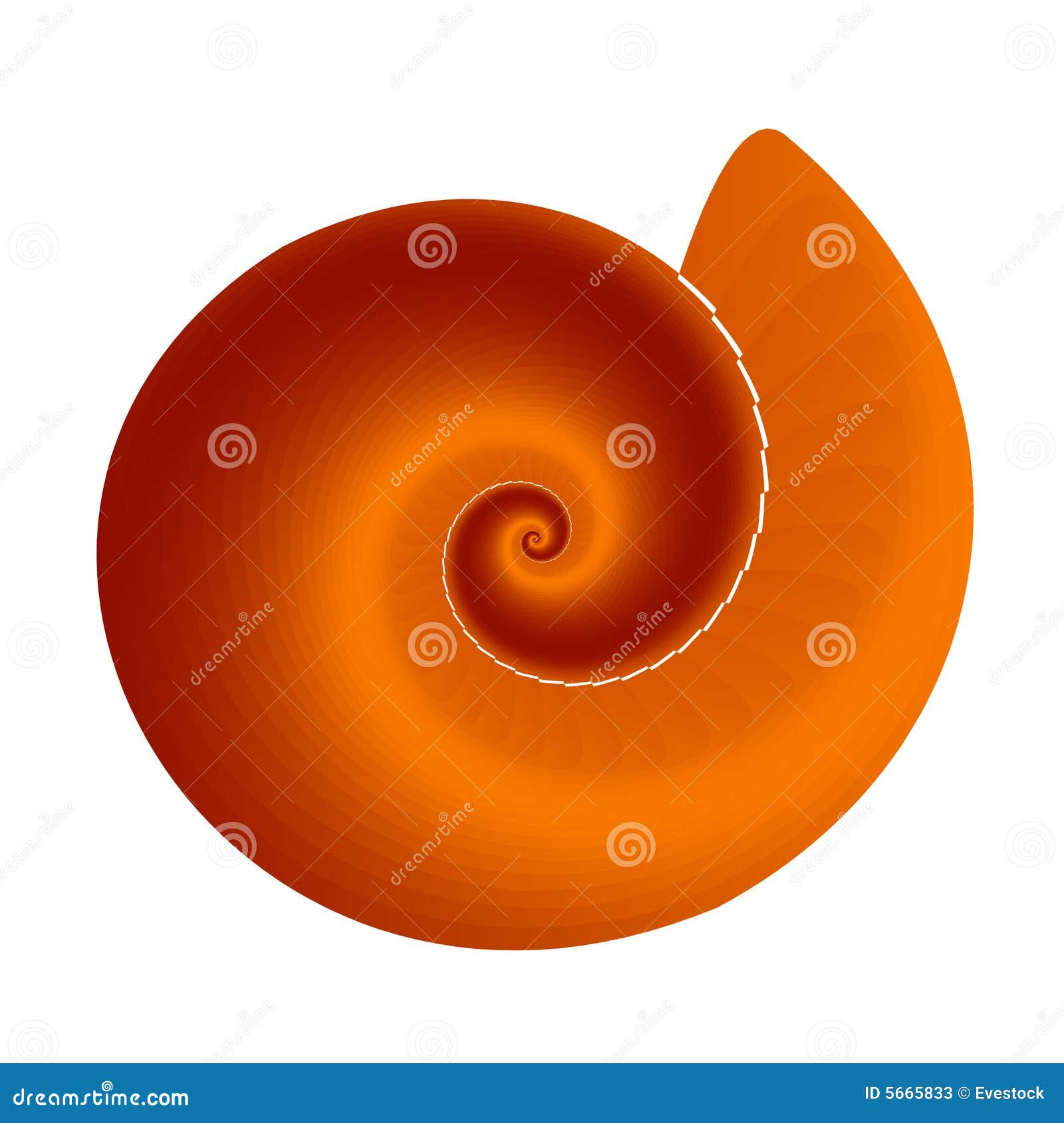 Abstract Shell With Smoky Textures, 3d Bolls And Orange Shaded ...