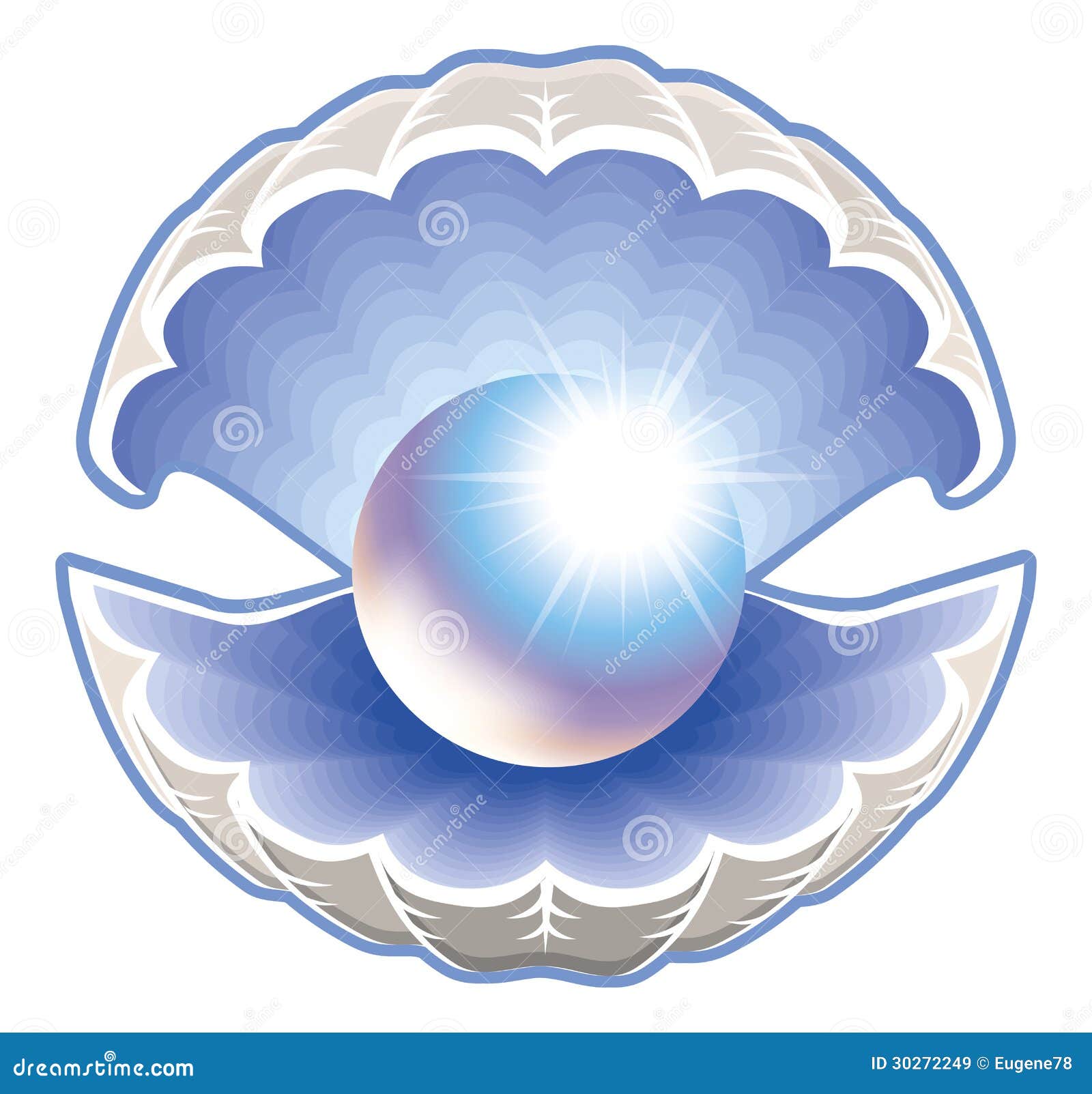 Shell with Pearl Illustration Stock Vector - Illustration of abstract ...