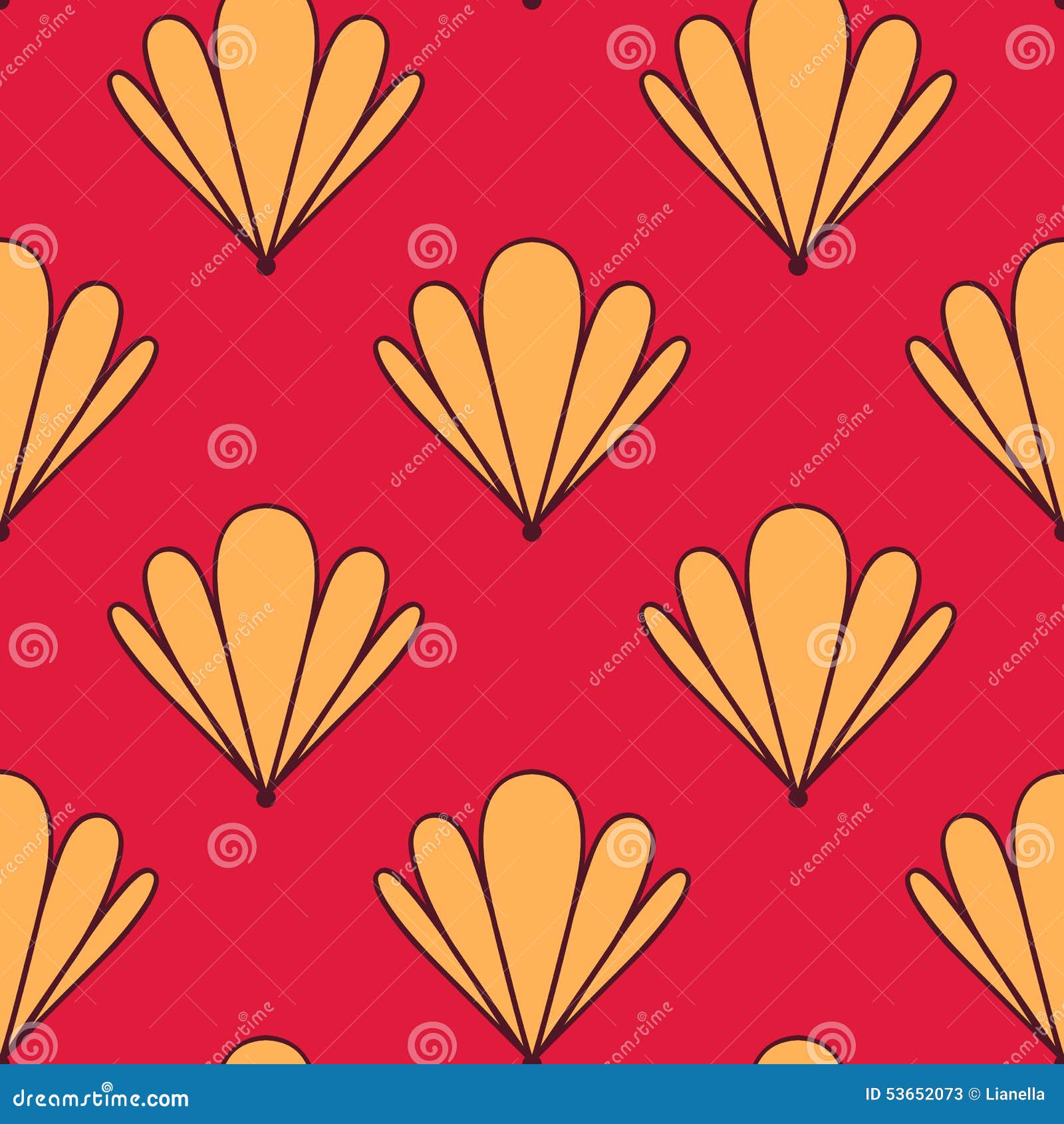 Abstract Shell Seamless Pattern Stock Vector - Illustration of abstract ...