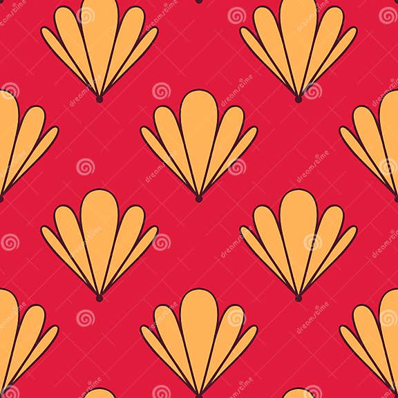 Abstract Shell Seamless Pattern Stock Vector - Illustration of abstract ...