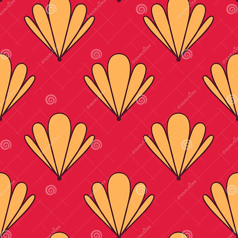 Abstract Shell Seamless Pattern Stock Vector - Illustration of abstract ...