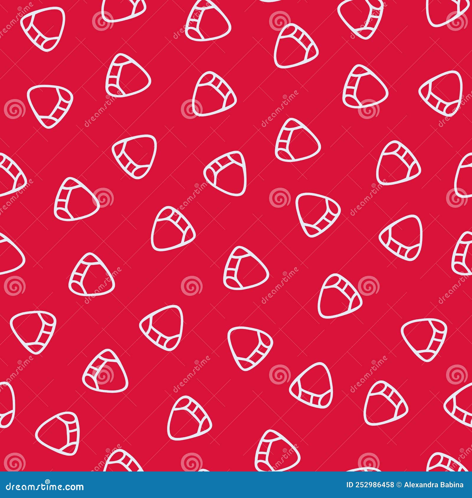 Abstract Shell Shape on Red Background Pattern. Stock Vector ...