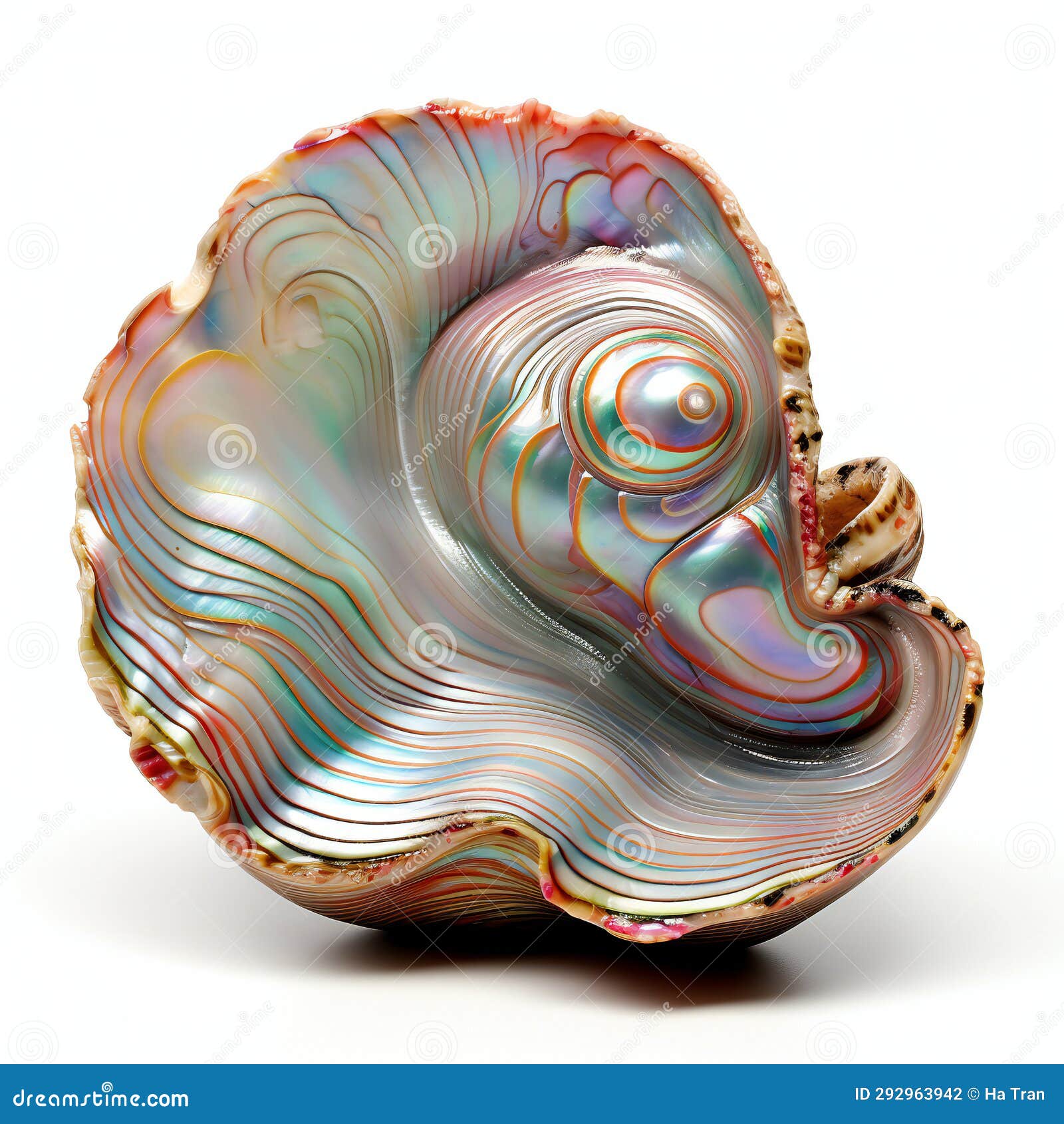 Abstract Shell on a White Background Stock Illustration - Illustration ...