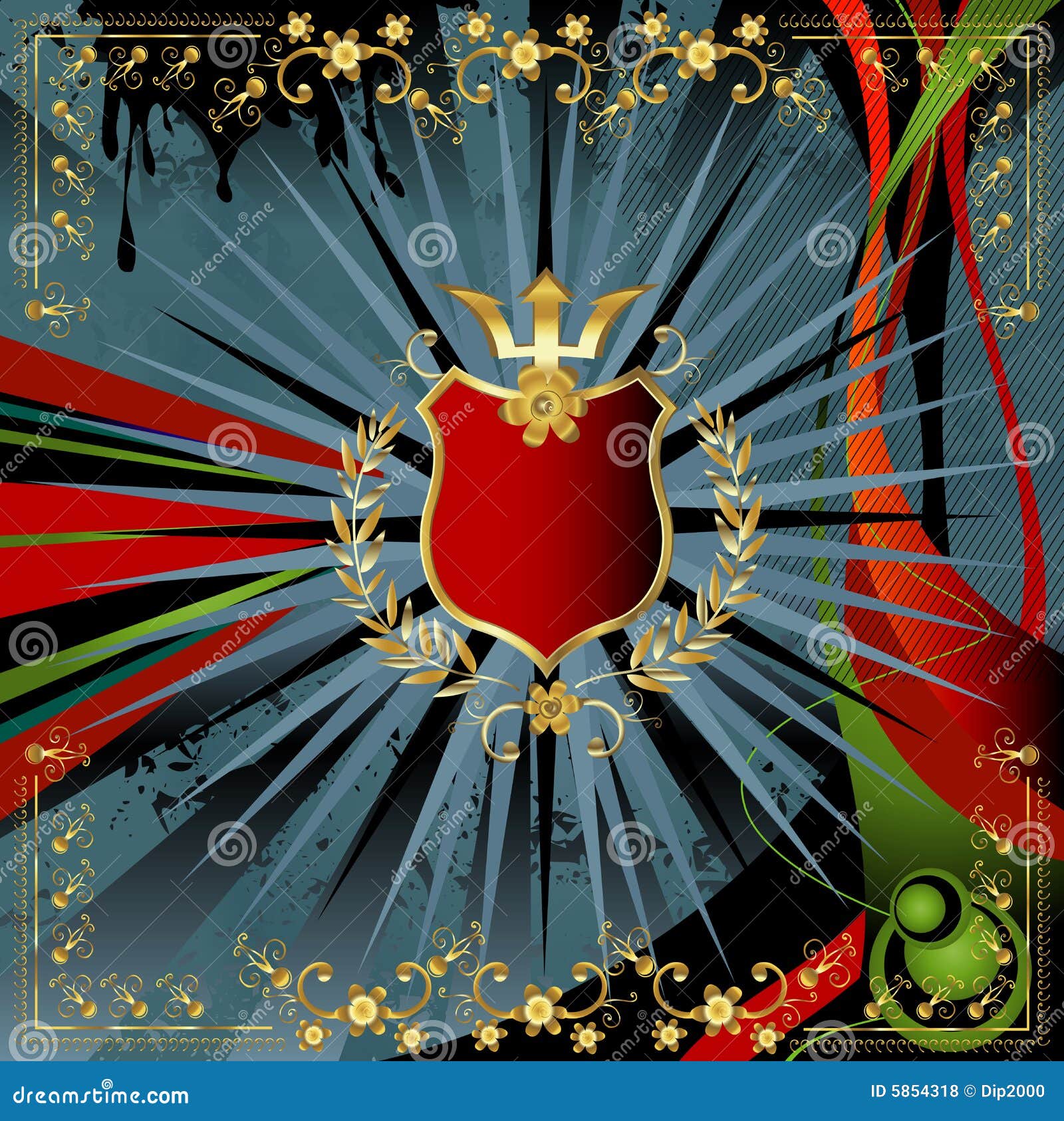 Abstract shield stock vector. Illustration of banner, escutcheon - 5854318