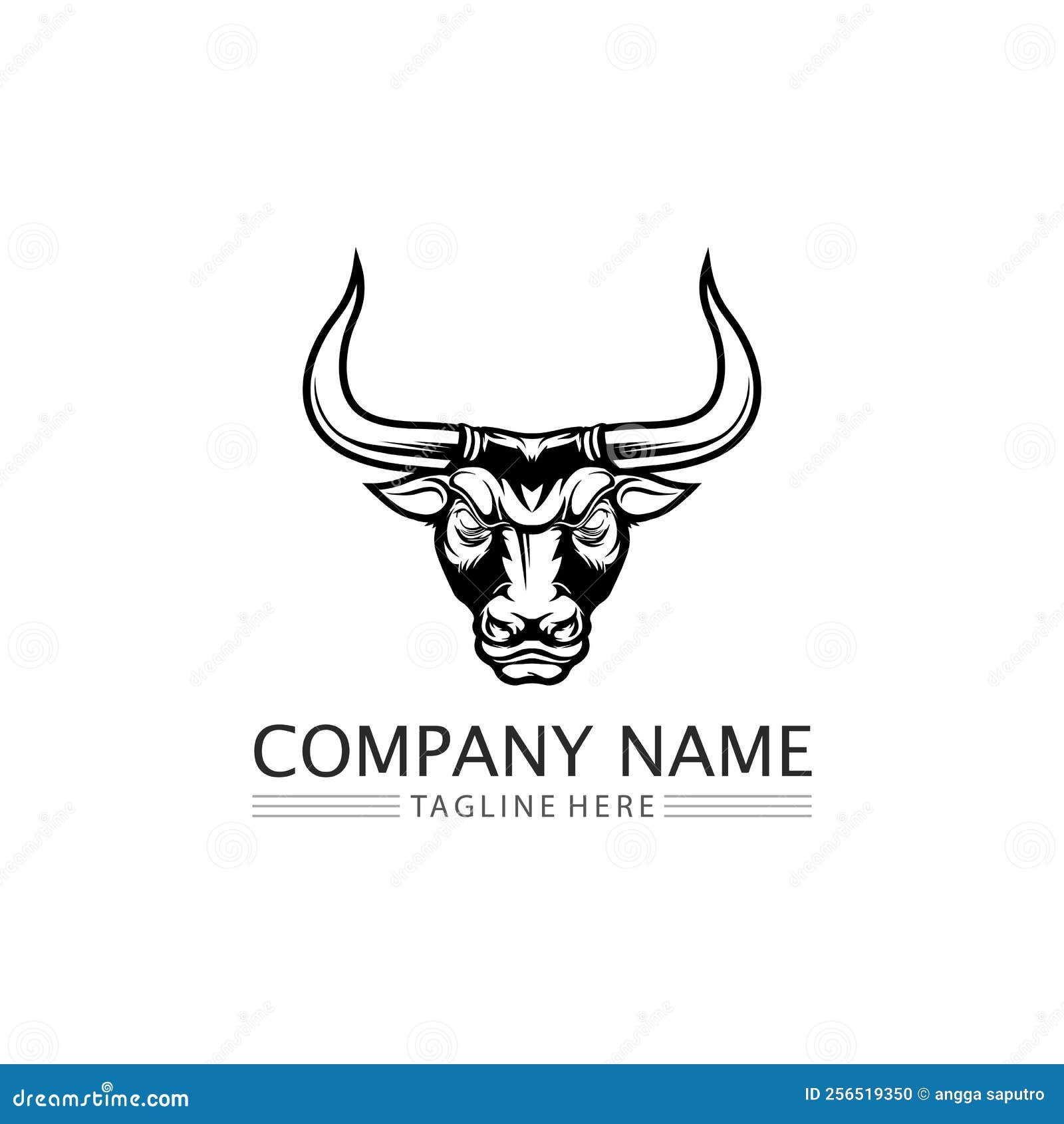 Abstract Shield Bull Logo, Horn Badges Logo Icon Stock Illustration ...