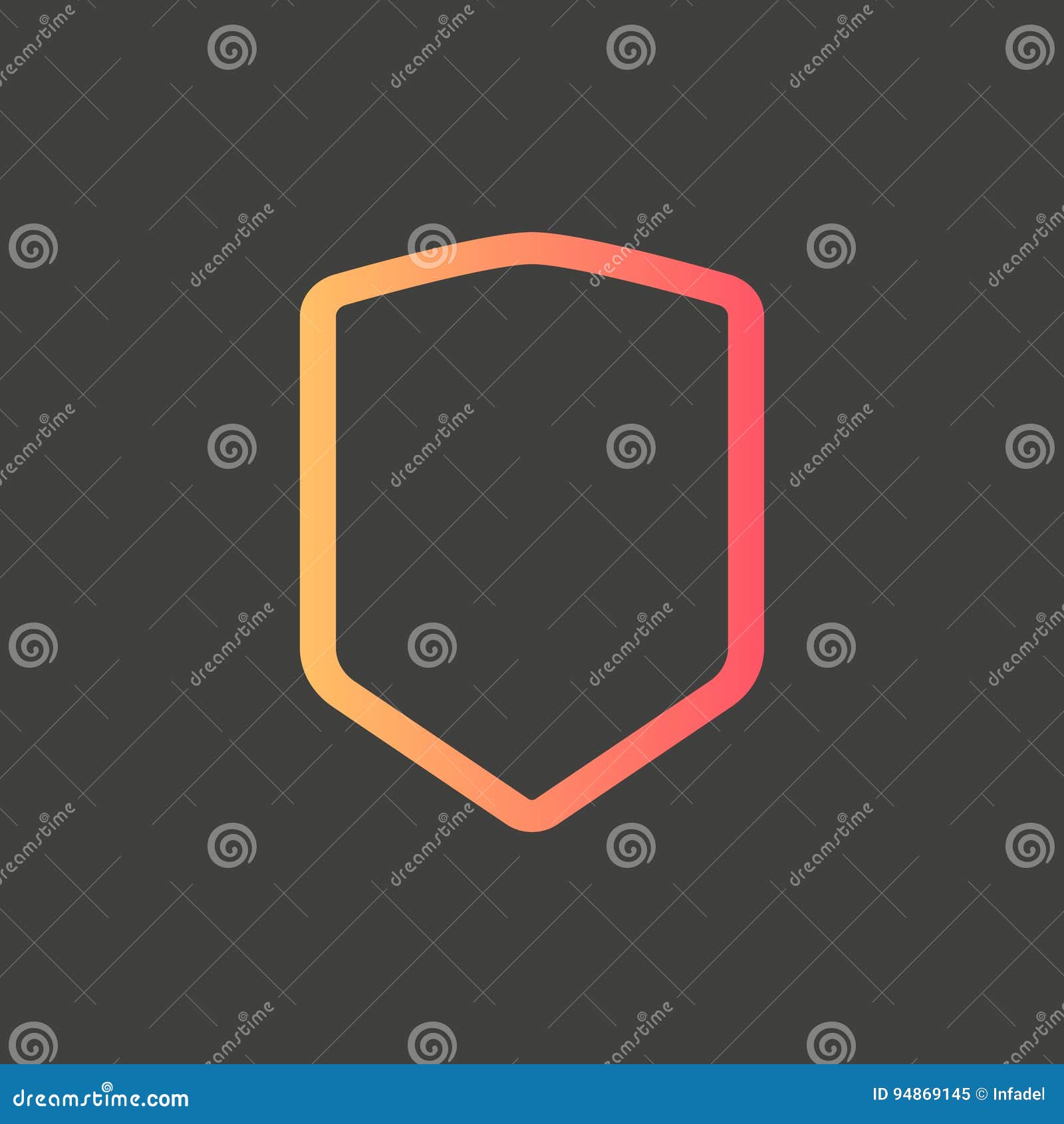 Abstract shield icon stock vector. Illustration of icon - 94869145