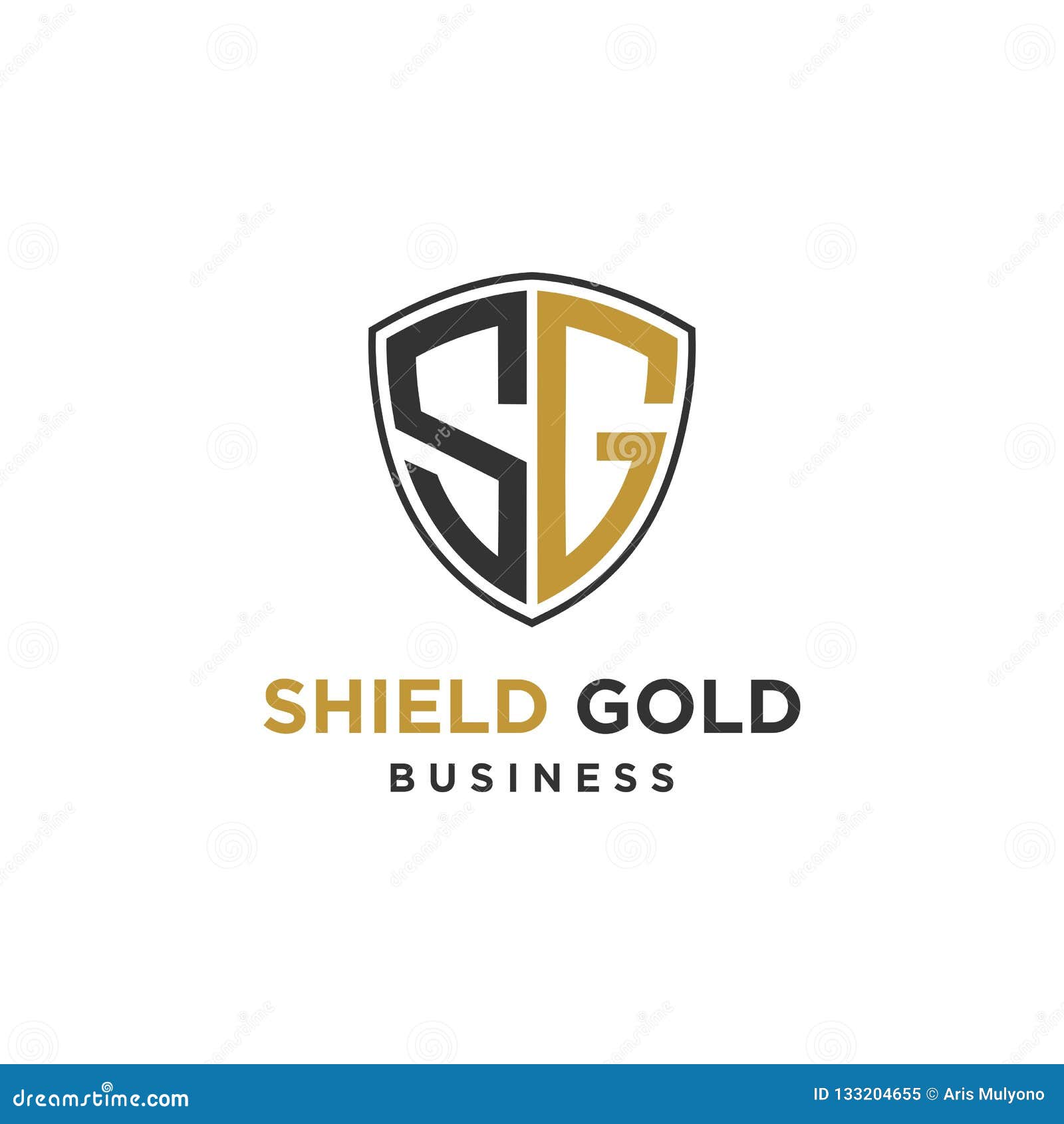 Abstract Shield Inisial SG Logo Design Inspiration Stock Illustration ...