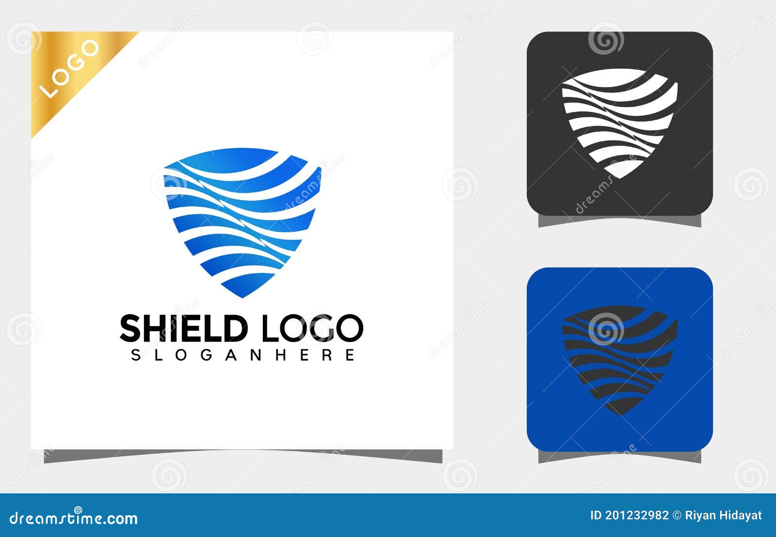 Abstract Shield Logo Designs Vector Illustration Stock Vector ...