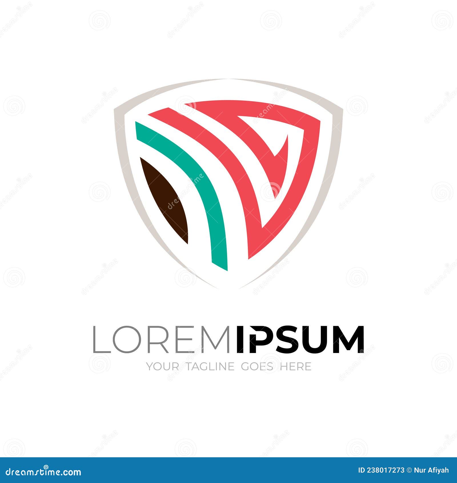 Abstract Shield Logo with Modern Design Vector, Security Icon Stock ...