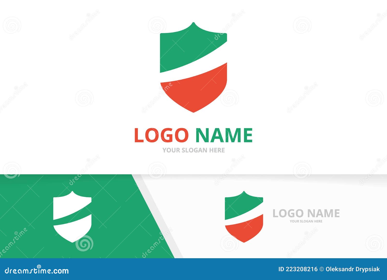 Abstract Shield Logo. Protection Guard Logotype Design Template. Stock ...