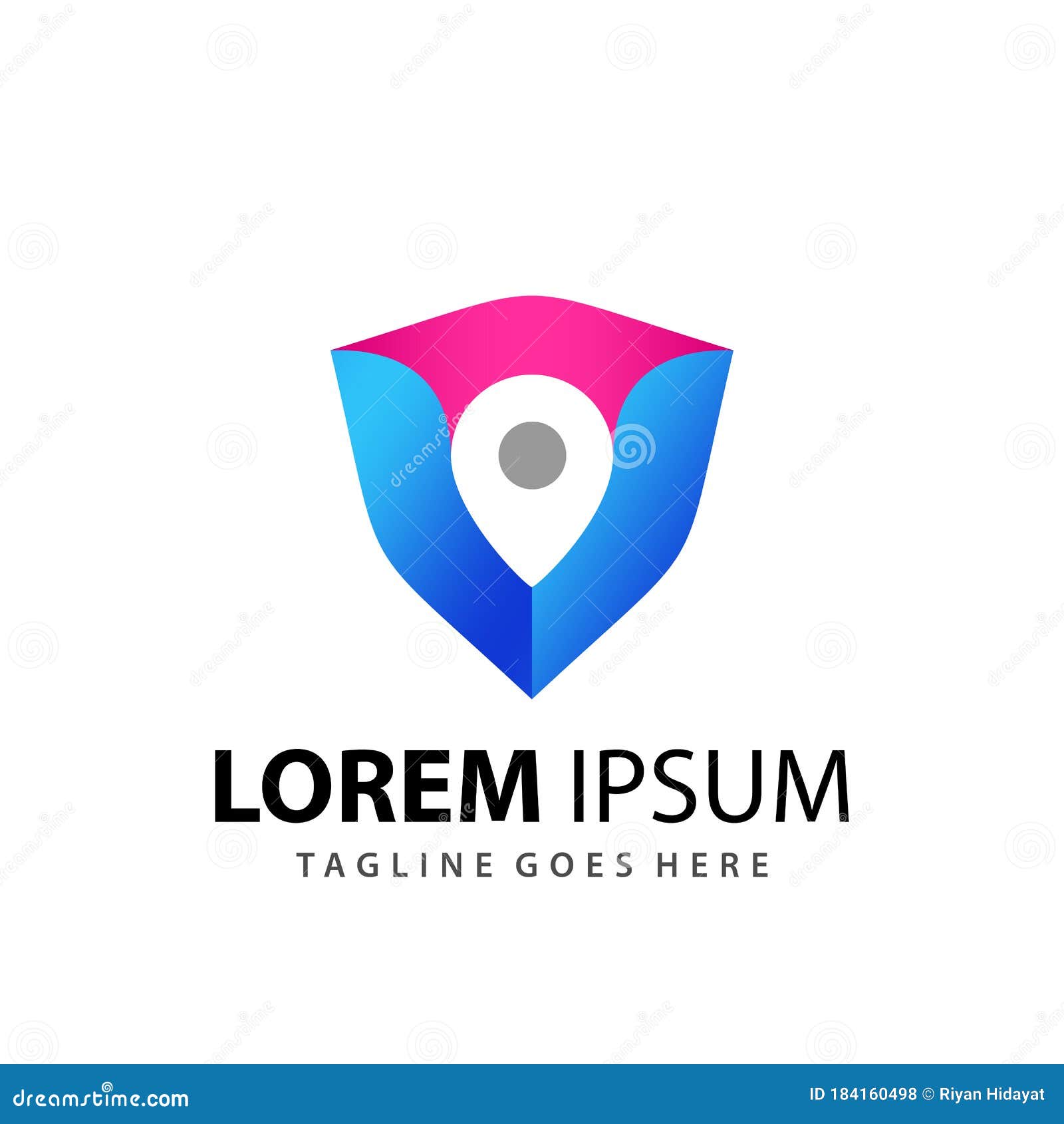 Abstract Shield Pin Mark Company Logo Design Template Premium Vector ...