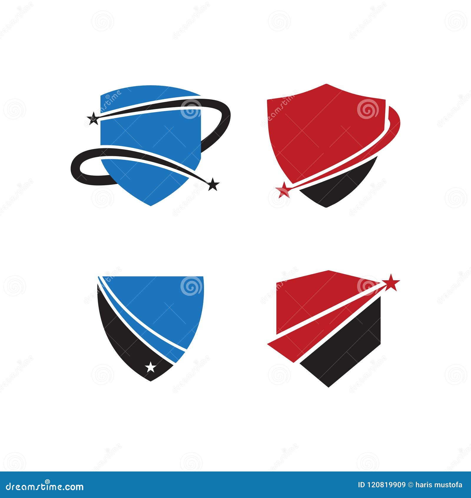 Abstract Shield and Star Graphic Design Stock Vector - Illustration of ...