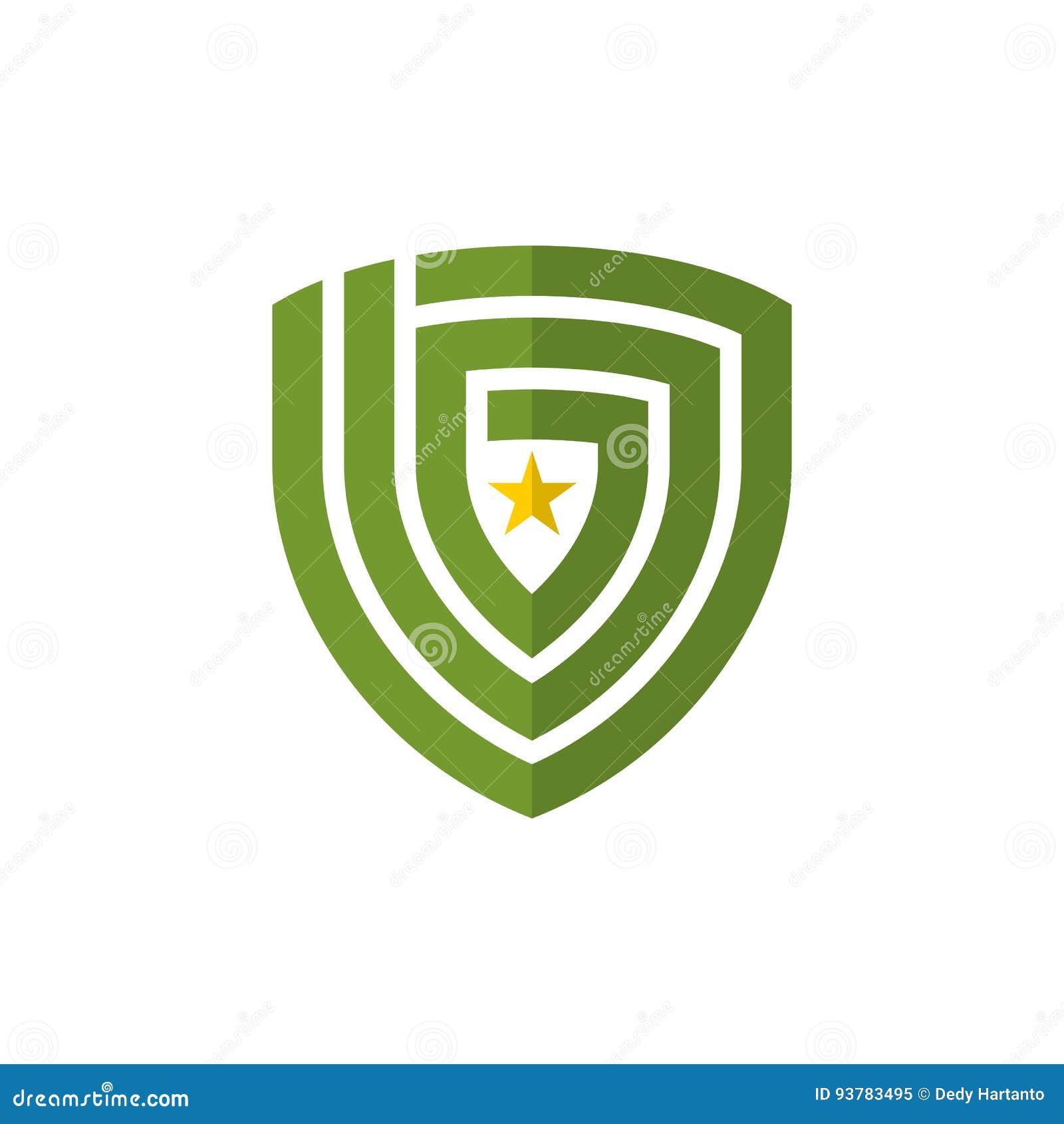 Abstract Shield with Star Logo Icon Vector Element Stock Vector ...