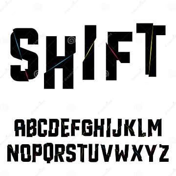 Abstract shift alphabet stock vector. Illustration of movement - 25198276