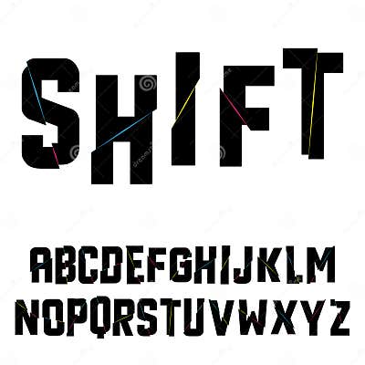 Abstract shift alphabet stock vector. Illustration of movement - 25198276