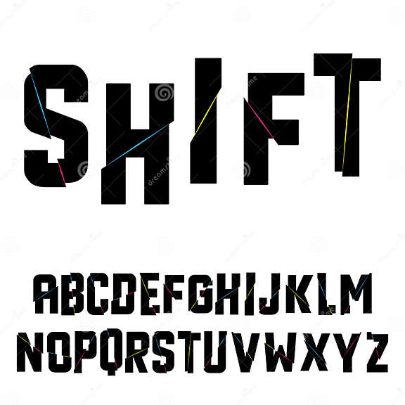 Abstract shift alphabet stock vector. Illustration of movement - 25198276