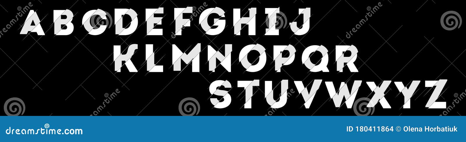 Abstract Shift Alphabet Vector Illustration | CartoonDealer.com #25198276