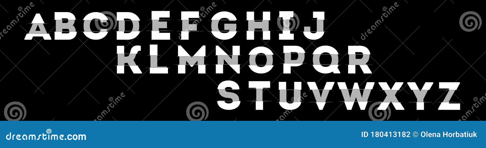 Abstract Shift Alphabet Vector Illustration | CartoonDealer.com #25198276