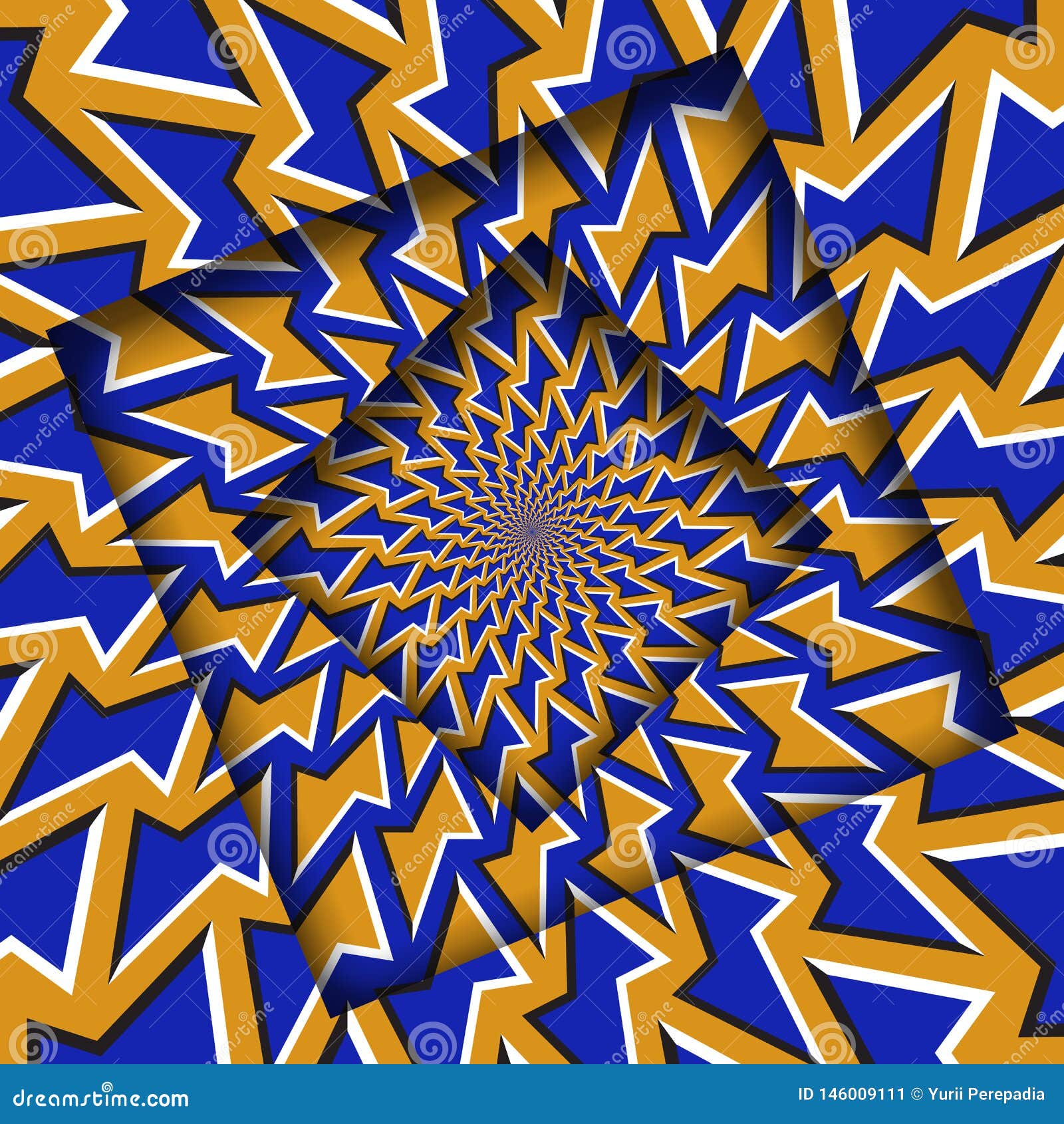 Abstract Shifted Frames With A Moving Orange Blue Polygons Pattern ...