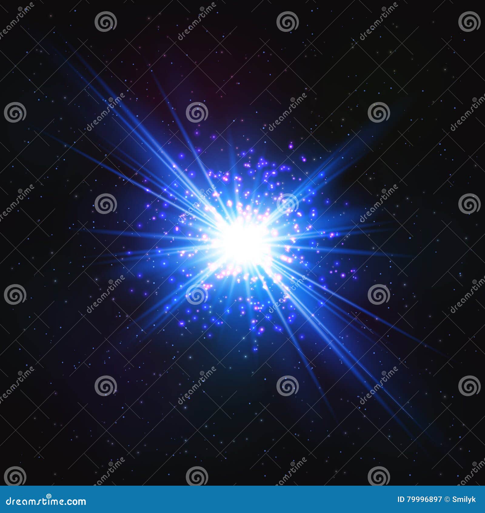 Abstract Shimmering Cosmic Flash Star. Stock Vector - Illustration of ...