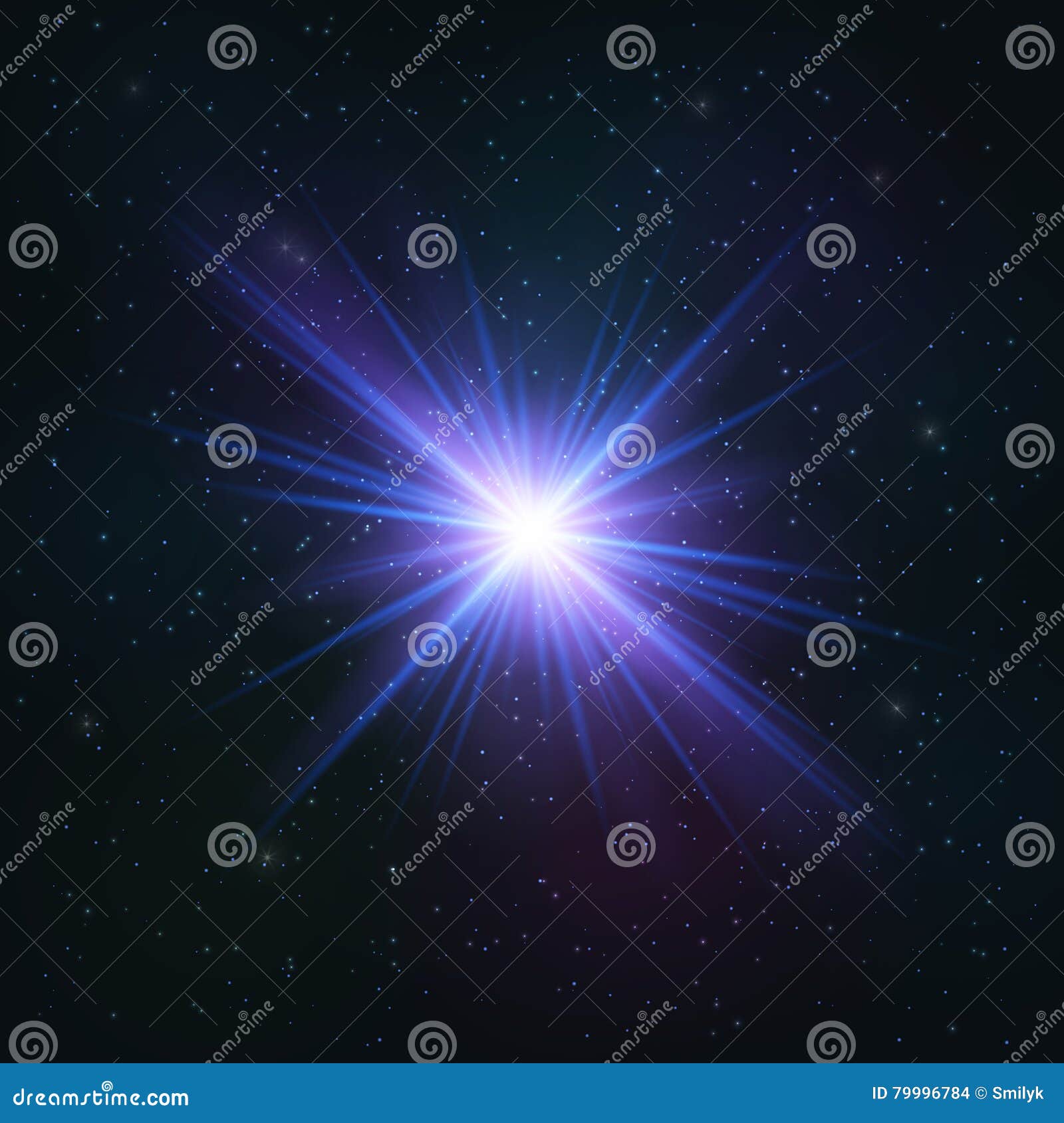 Abstract Shimmering Realistic Blue Star. Stock Vector - Illustration of ...