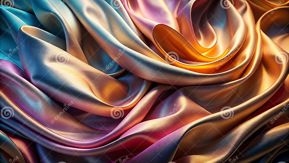 Abstract Shimmering Silk Fabric Background Stock Illustration ...