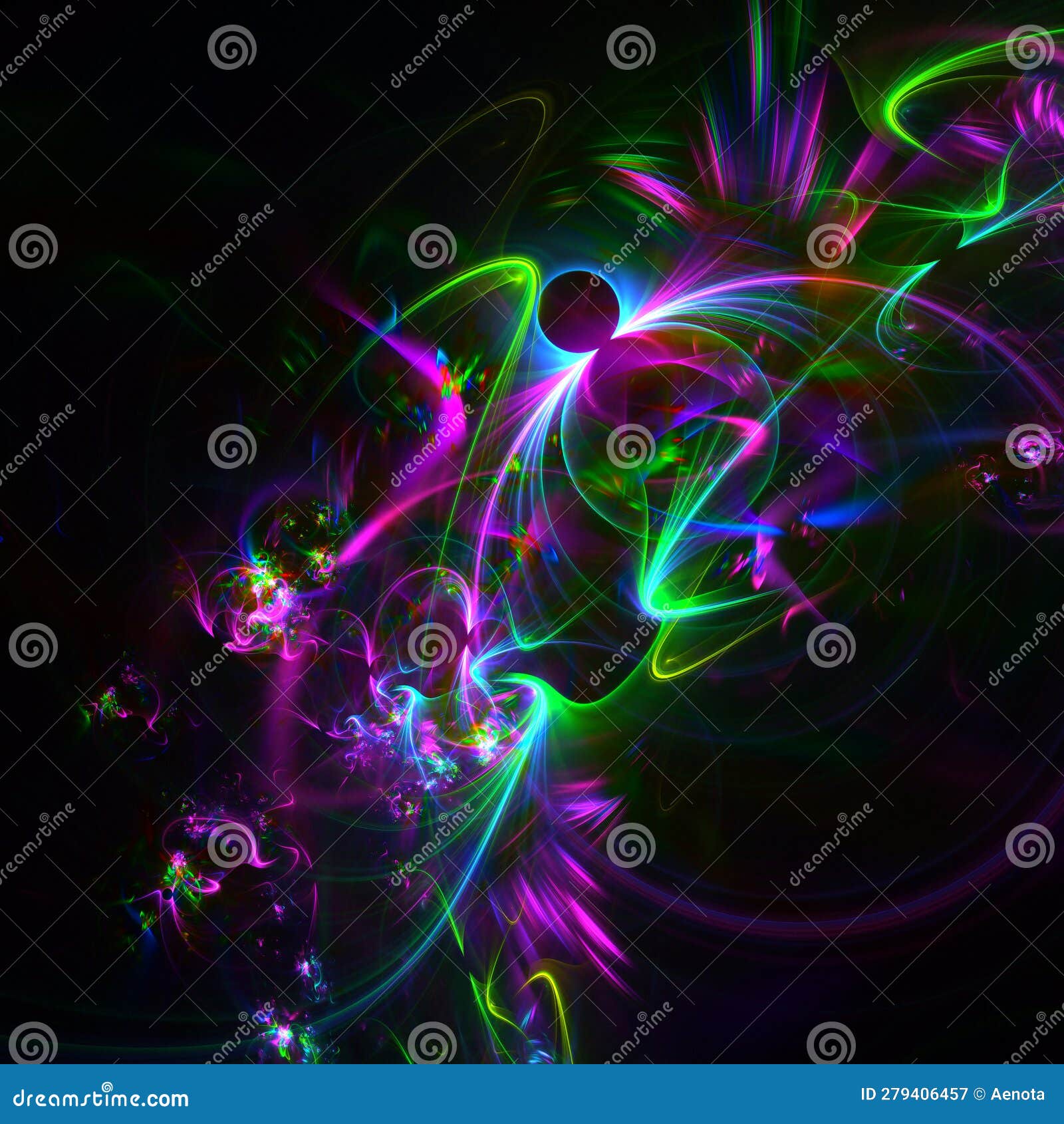 Abstract Shining Background - Fractal Art Stock Illustration ...