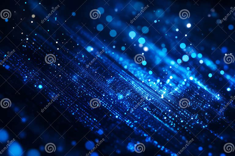Abstract Blue Light Dots, High-tech Digital Background Stock Image ...