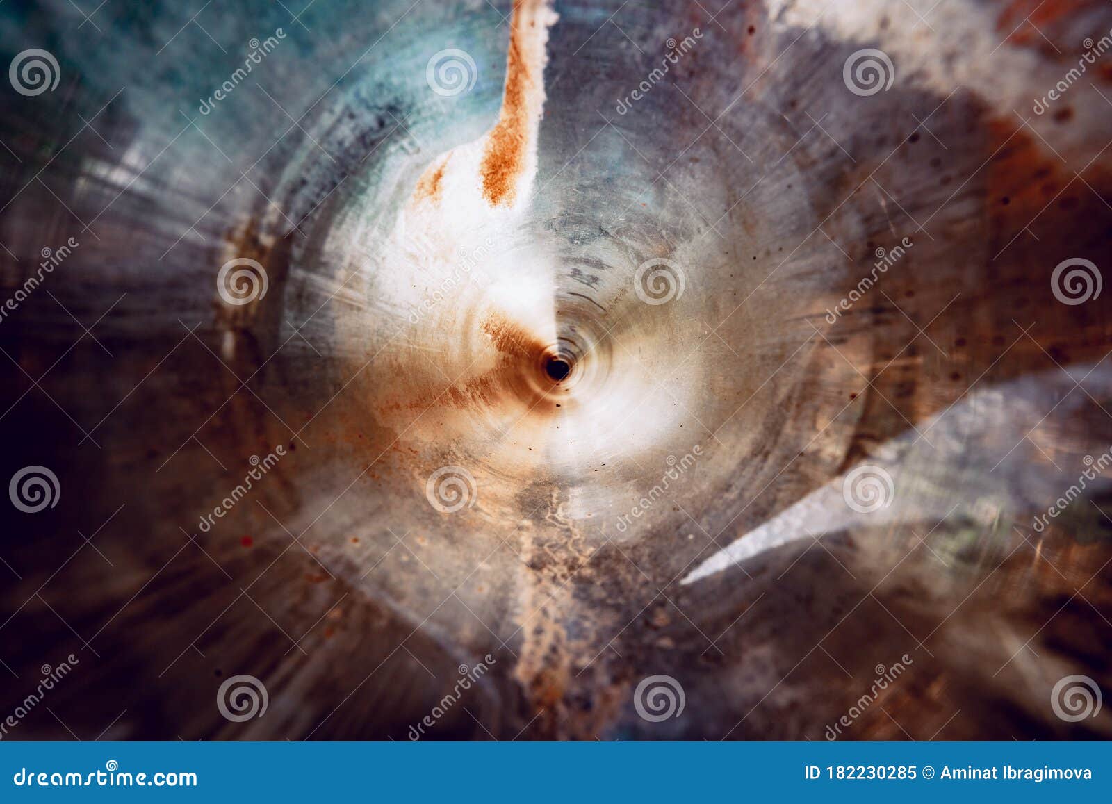 Abstract Shining Colored Rusty Circle Tunnel Background Stock Image ...