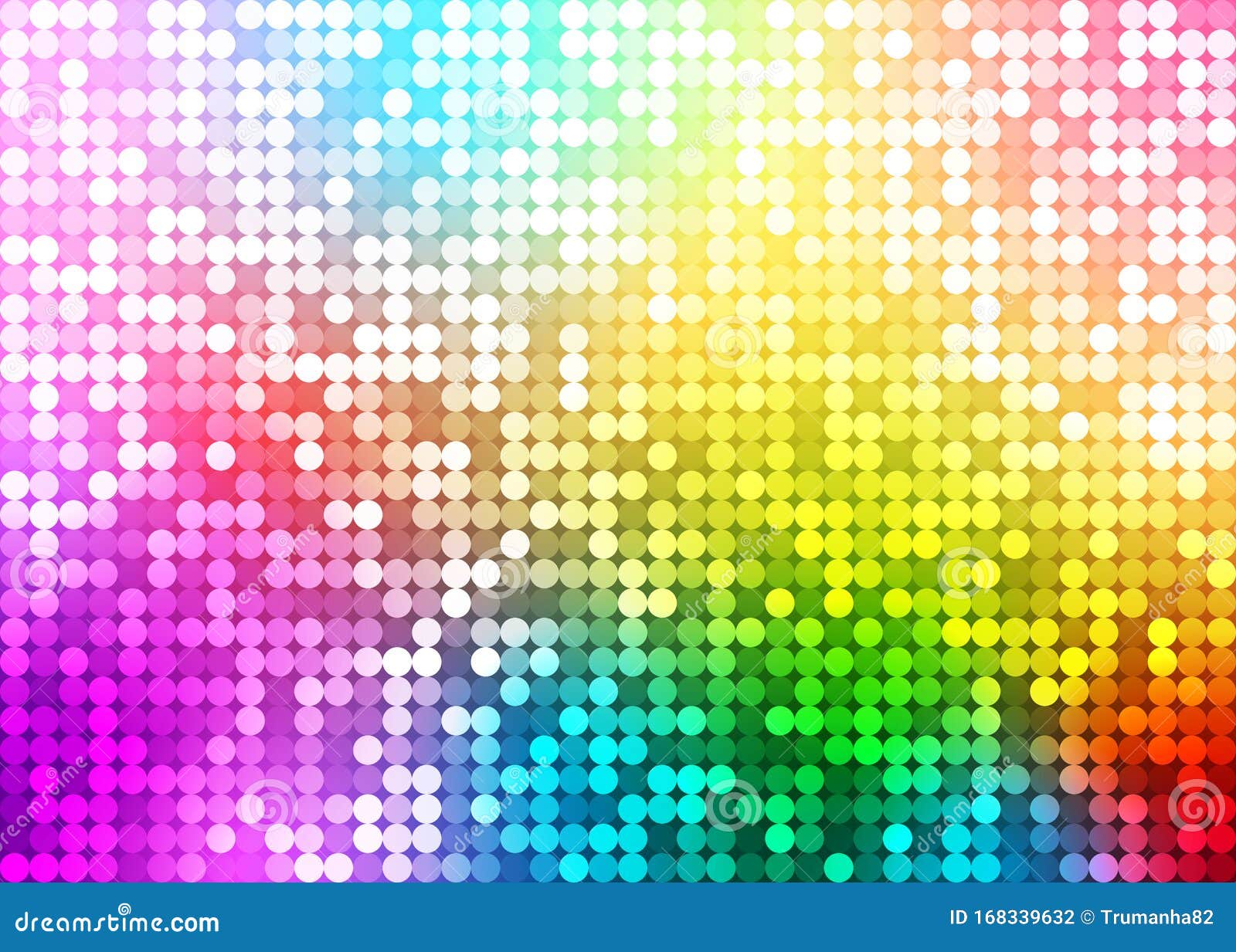 Abstract Seamless Shiny Dots Pattern in Colorful Background Stock ...