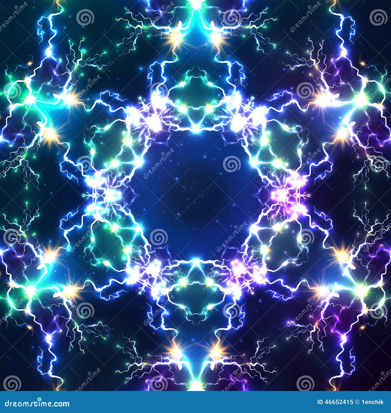 Abstract Shining Fractal Vector Electric Stock Vector - Illustration of ...