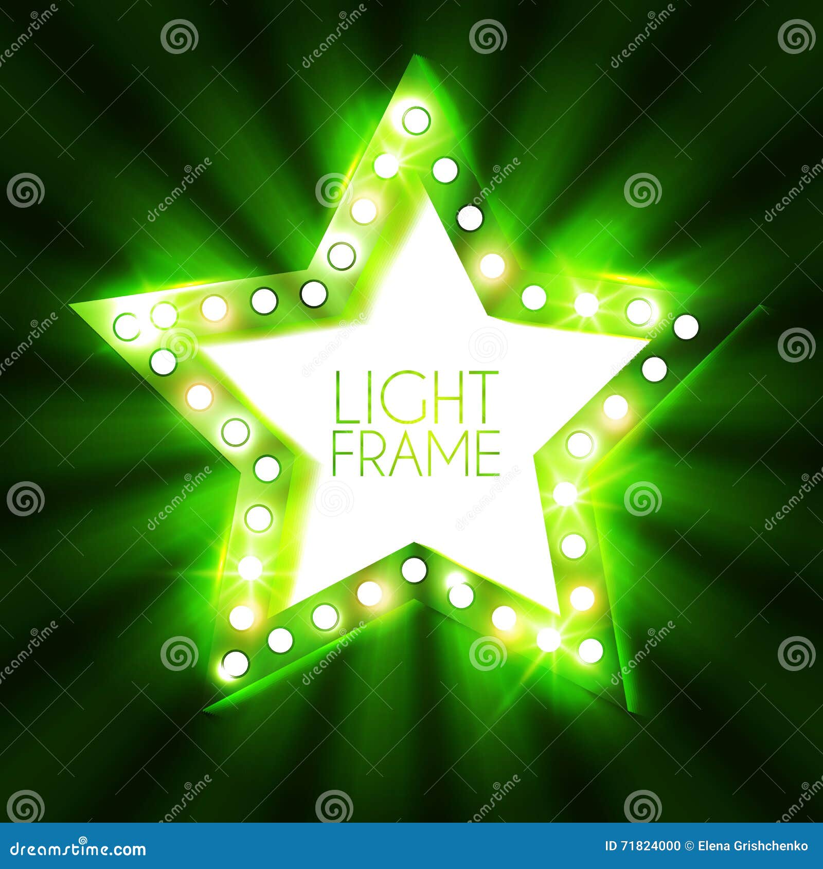 Abstract Shining Frame. Retro Light Banner Stock Vector - Illustration ...