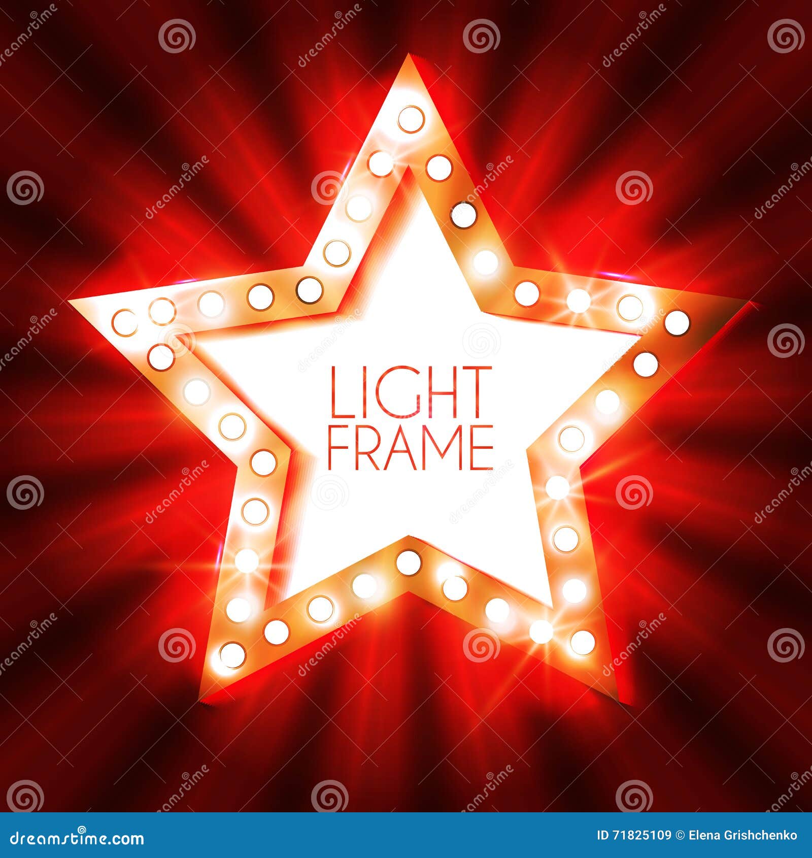 Abstract Shining Frame. Retro Light Banner Stock Vector - Illustration ...