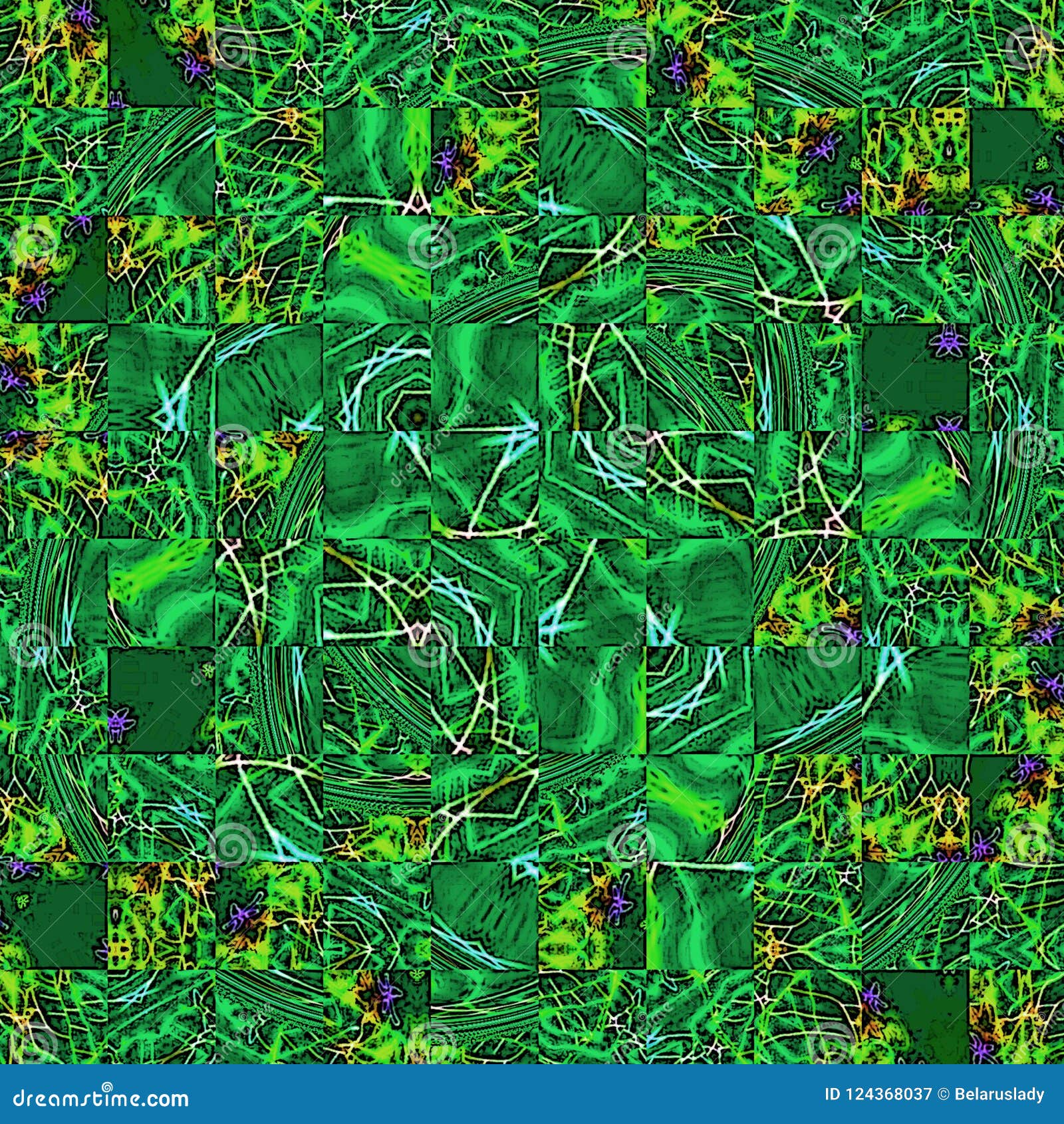 Abstract Shining Green Color Modern Background Patchwork Design Stock ...