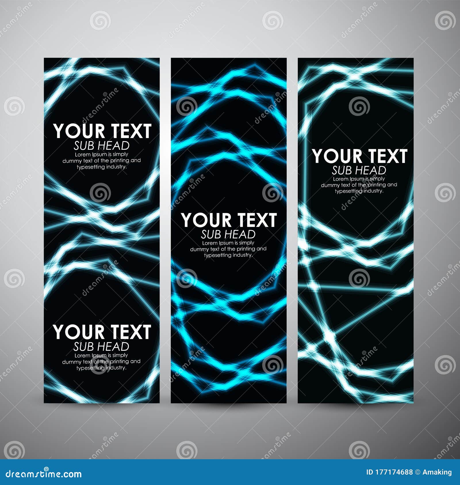 Abstract Shining Line Pattern. Vector Banners Set Background Stock ...