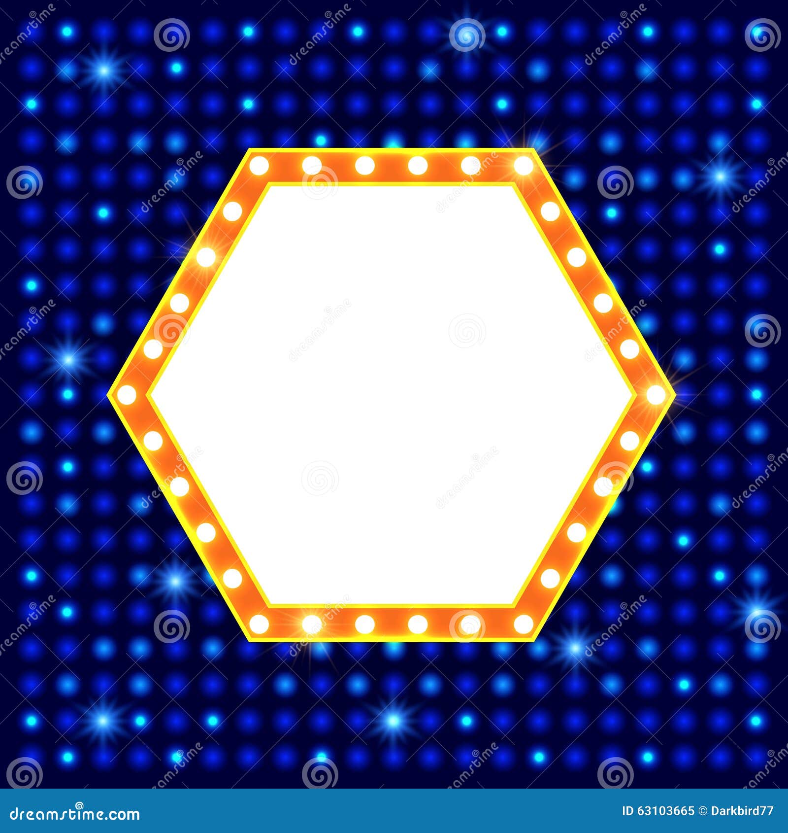 Abstract Shining Retro Light Banner Stock Illustration - Illustration ...