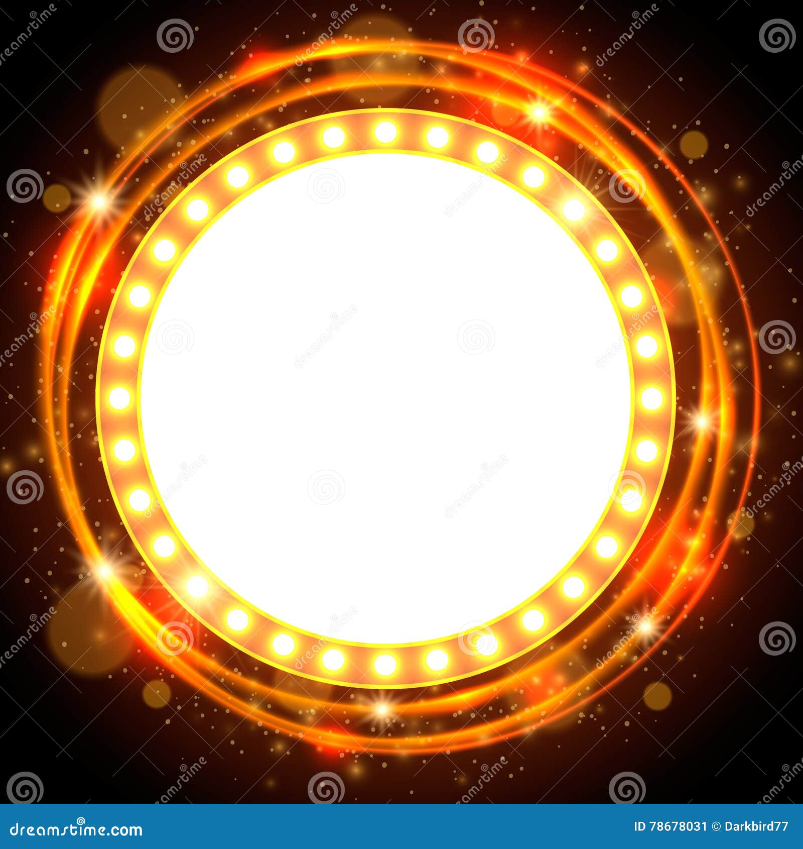 Abstract Shining Retro Light Banner Stock Illustration - Illustration ...