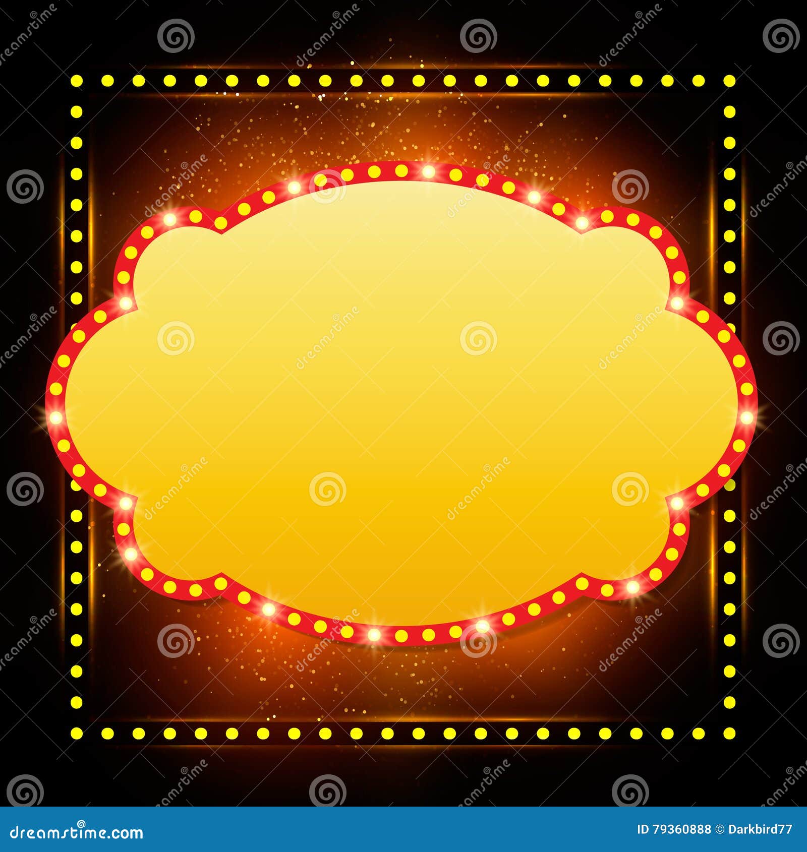 Abstract Shining Retro Light Banner Stock Illustration - Illustration ...